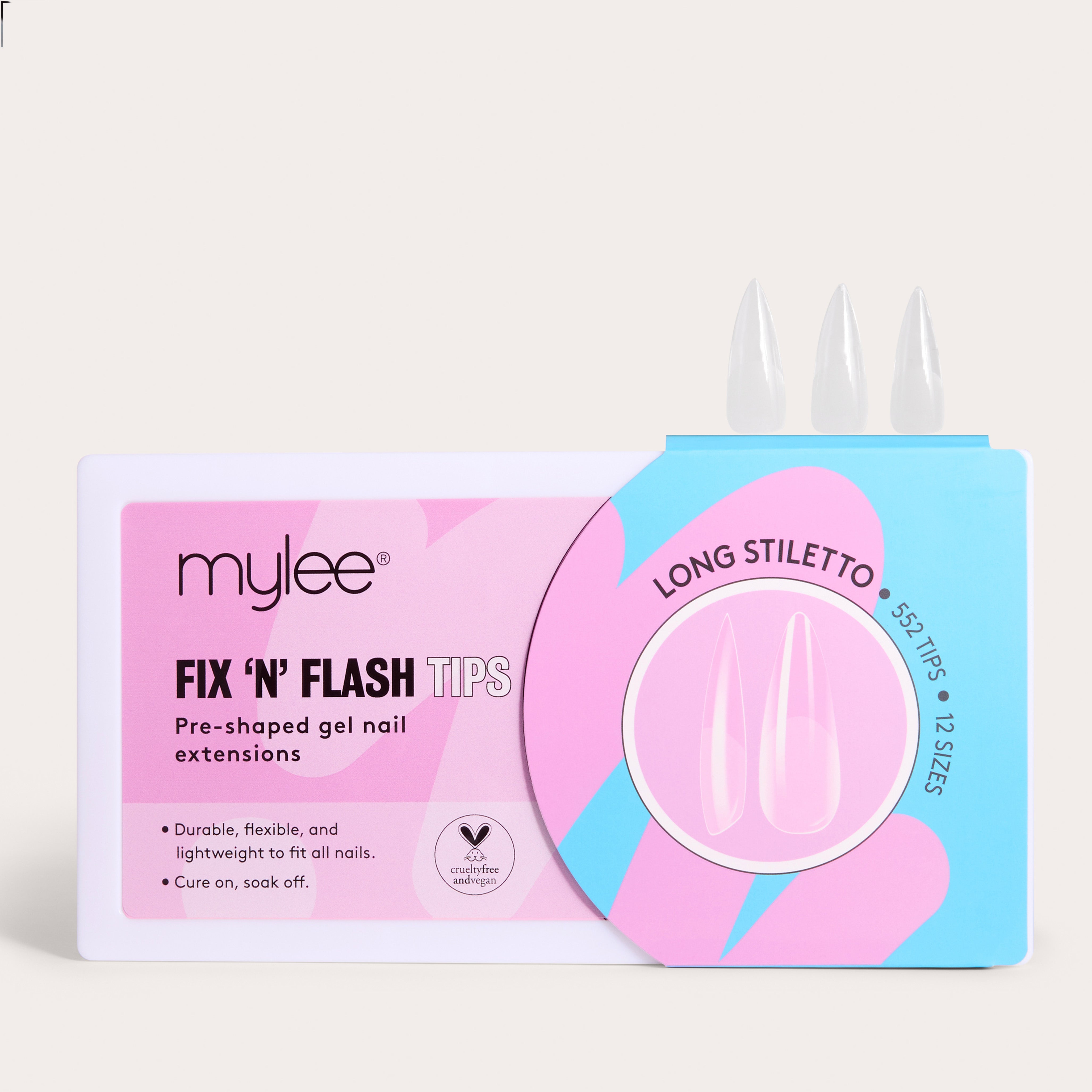 Soft Nail Gel Tips Long Stiletto Shape | Nail Extensions – Mylee